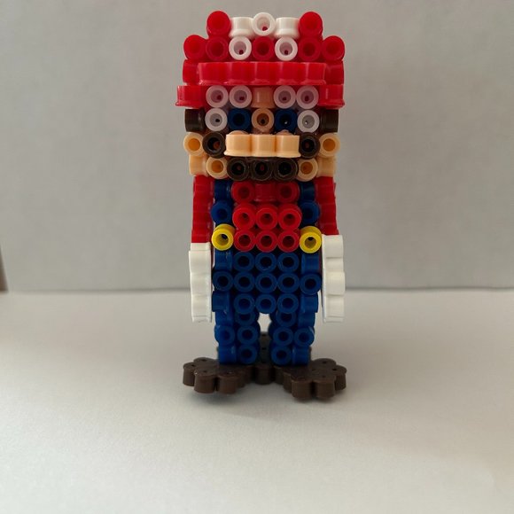 Hand Crafted | Other | 3d Perler Bead Figurine Of Mario | Poshmark